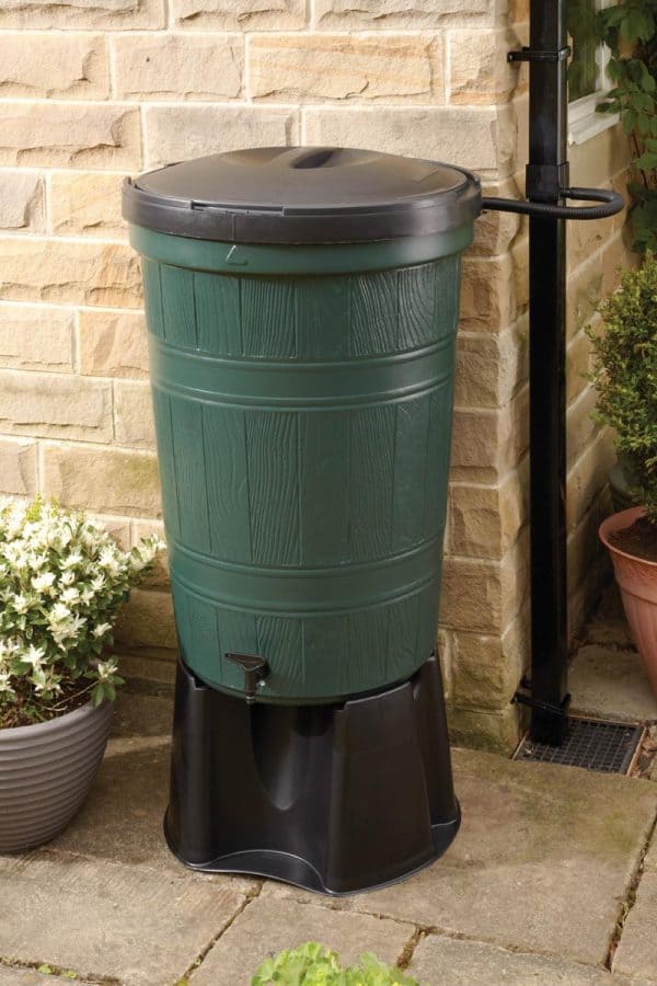 200ltr Barrel Water Butt Kit (Includes Tap & Child Safety Lid Diverter ...