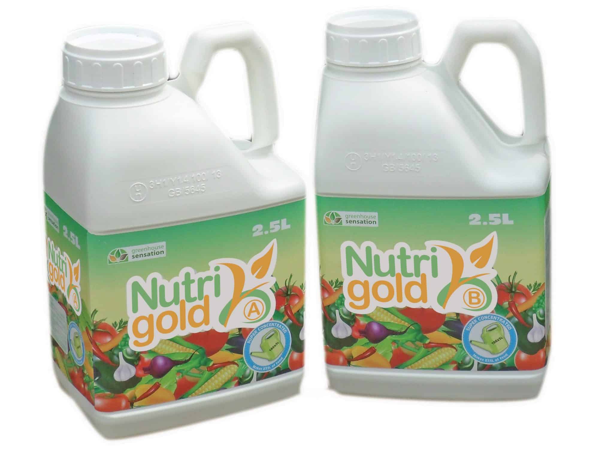Nutrigold Nutrients 2.5lt Bottles - Greenhouse Sensation